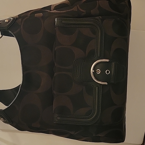 Coach | Bags | Coach Y2k Signature Campbell Bobo Purse Black And Brown ...